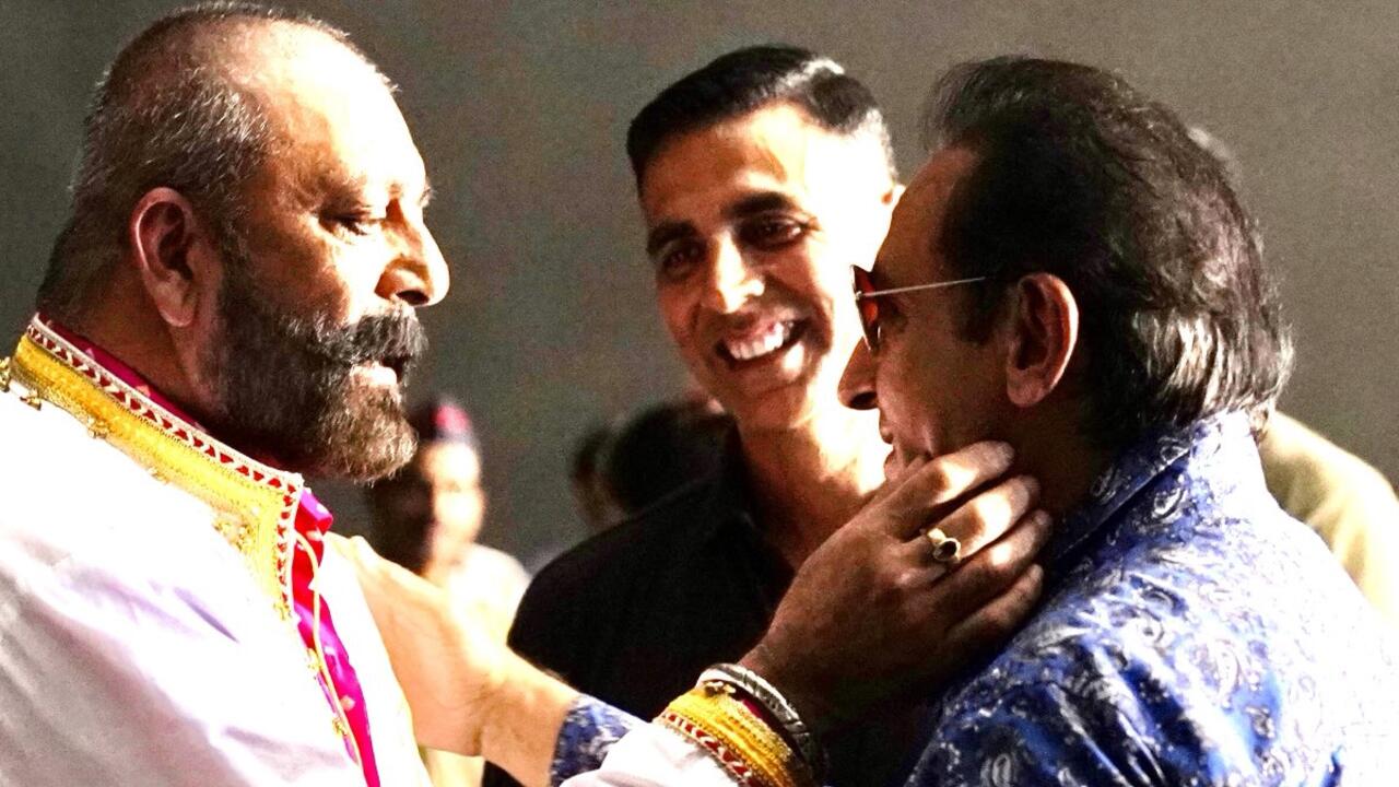 An image of Sanjay Dutt & Gulshan Grover from 'Sooryavanshi' sets is ...