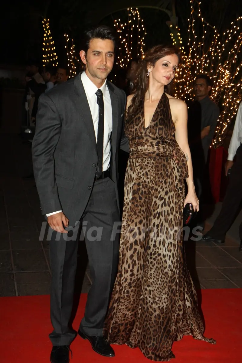Hrithik Roshan with wife Suzzane Khan at Karan Johar's 40th Birthday ...