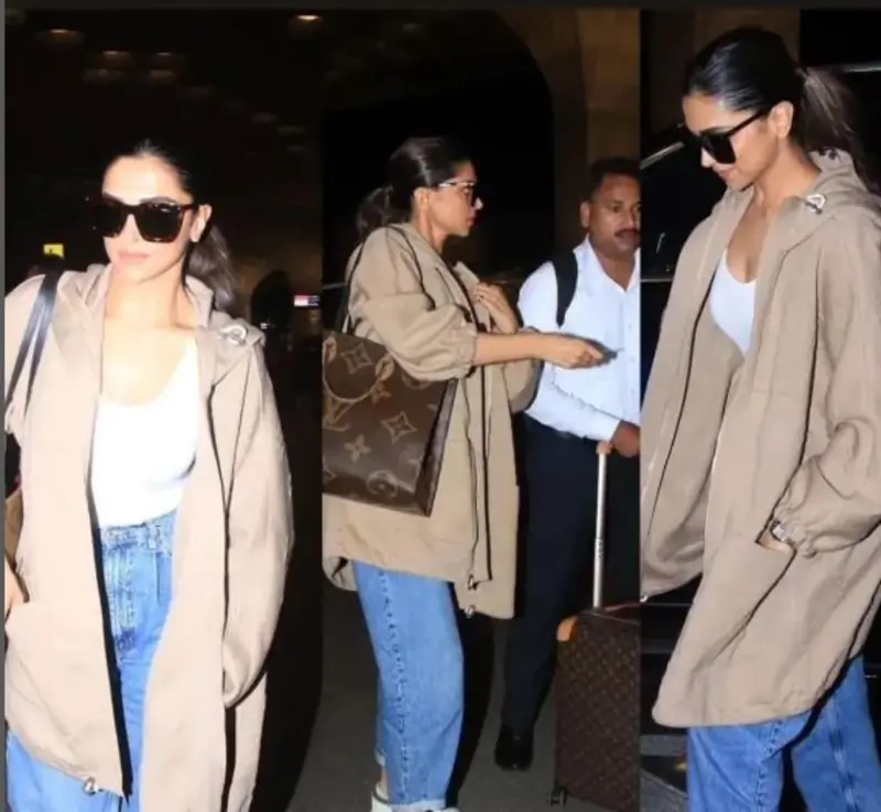 Deepika Padukone once again nails the chic and casual airport look in ...
