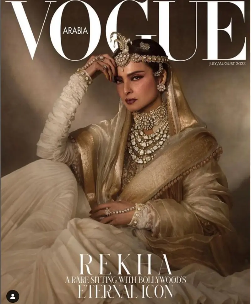 Rekha's majestic Vogue Arabia cover: A celebration of timeless beauty as a golden goddess