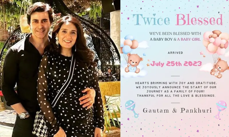 Pankhuri Awasthy & Gautam Rode blessed with twins - baby boy and baby girl