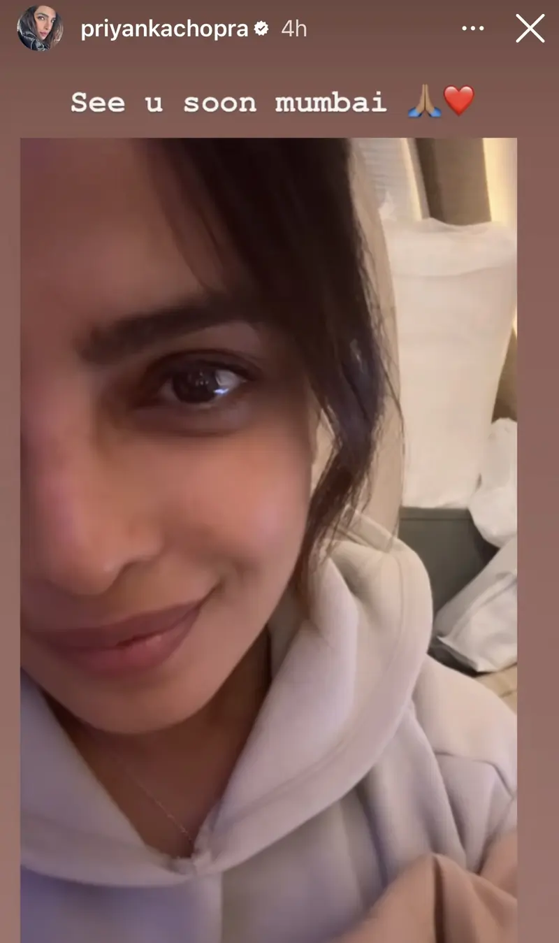 Priyanka Chopra says 'alvida' to Mumbai as she departs after attending ...