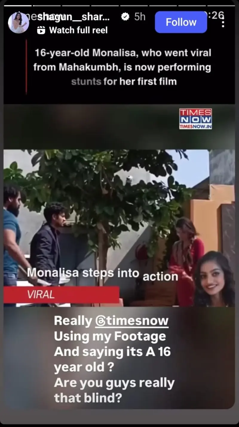 Yeh Hai Chahatein actor Shagun Sharma slams media portal for mistaking her as Mahakumbh girl ...