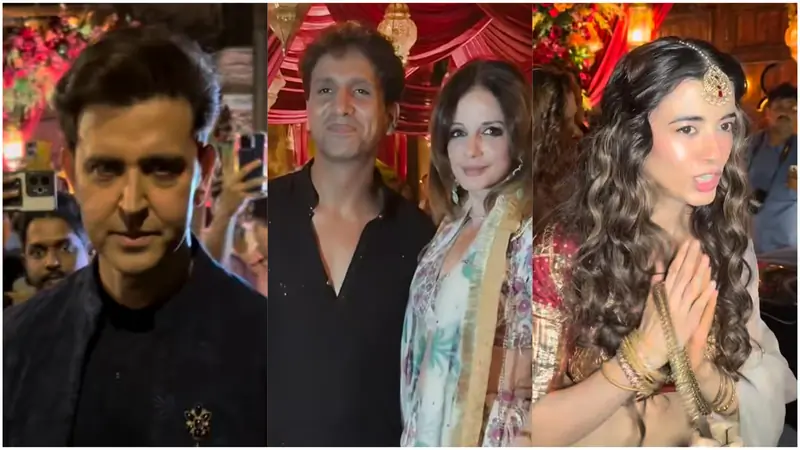 Hrithik Roshan, Saba Azad radiate elegance at his cousin’s pre-wedding ...