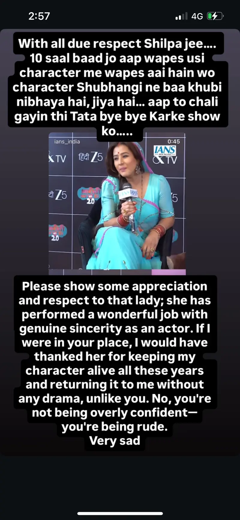 ‘Show ko Tata Tata bye bye..’: Falaq Naaz SLAMS Shilpa Shinde over ...