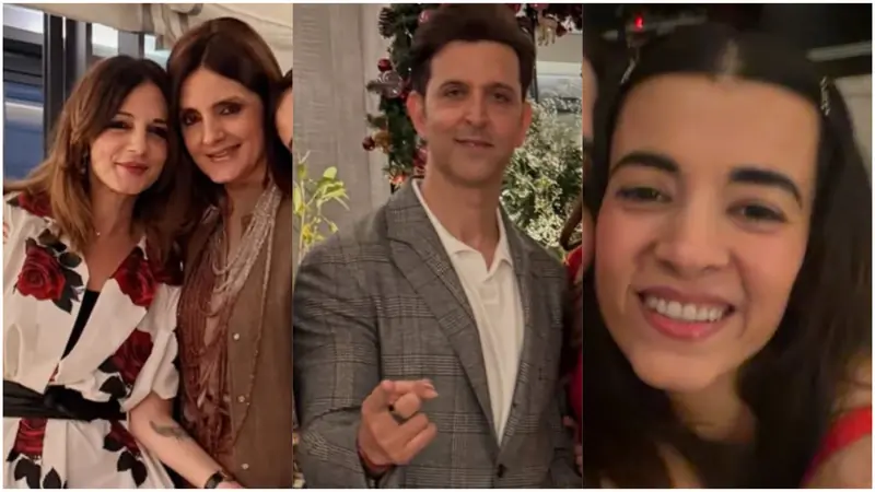 Hrithik Roshan and GF Saba Azad lit up Sussanne Khan's Christmas party ...